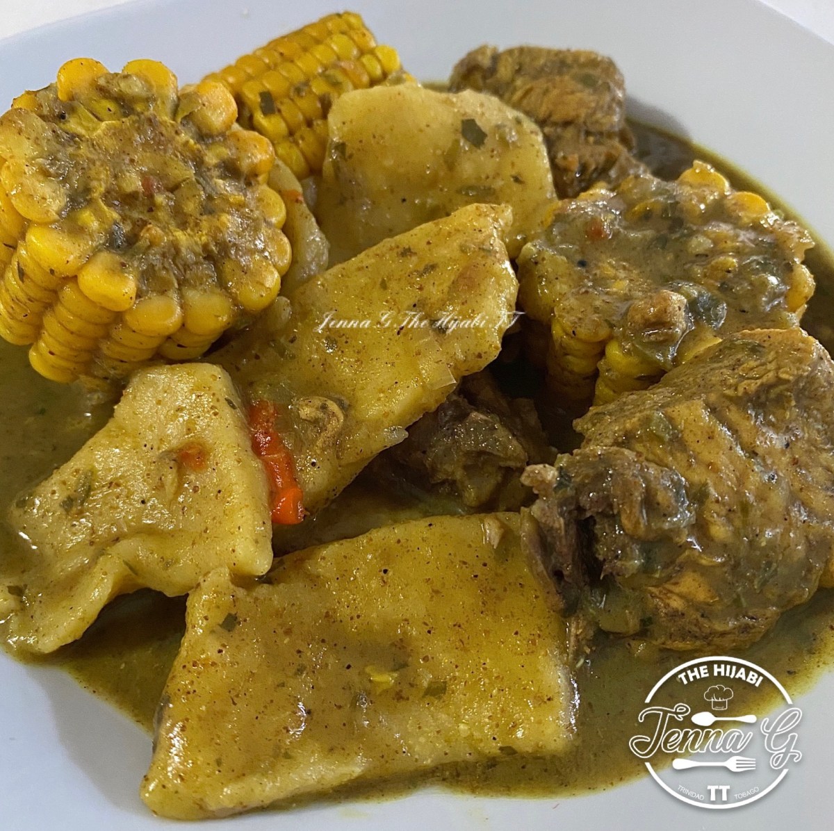 CURRY CHICKEN & CORN WITH DUMPLINGS – JENNA G THE HIJABI TT